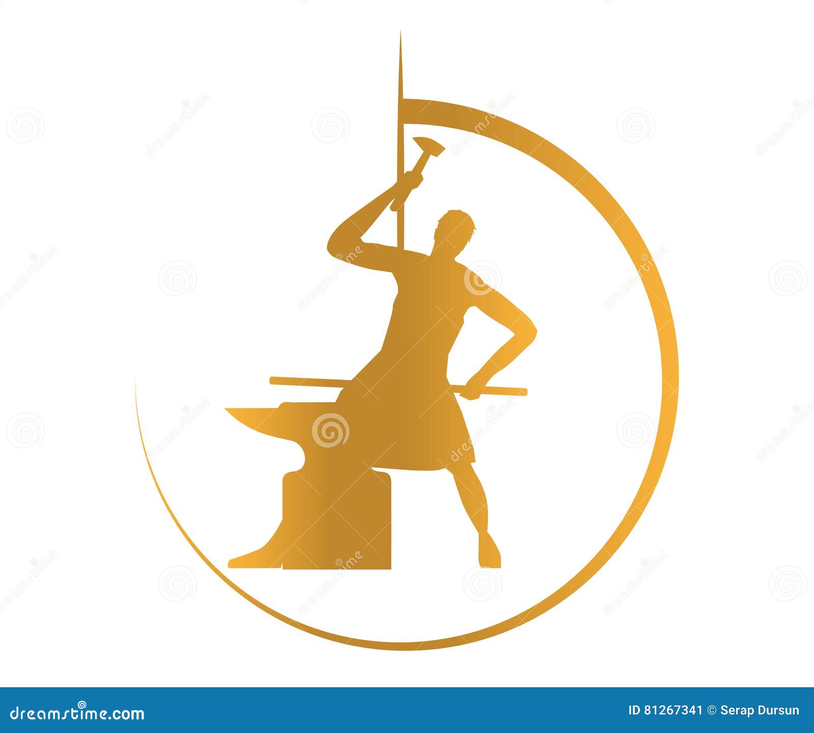 Forgeron Logo Design illustration de vecteur. Illustration du fonderie ...