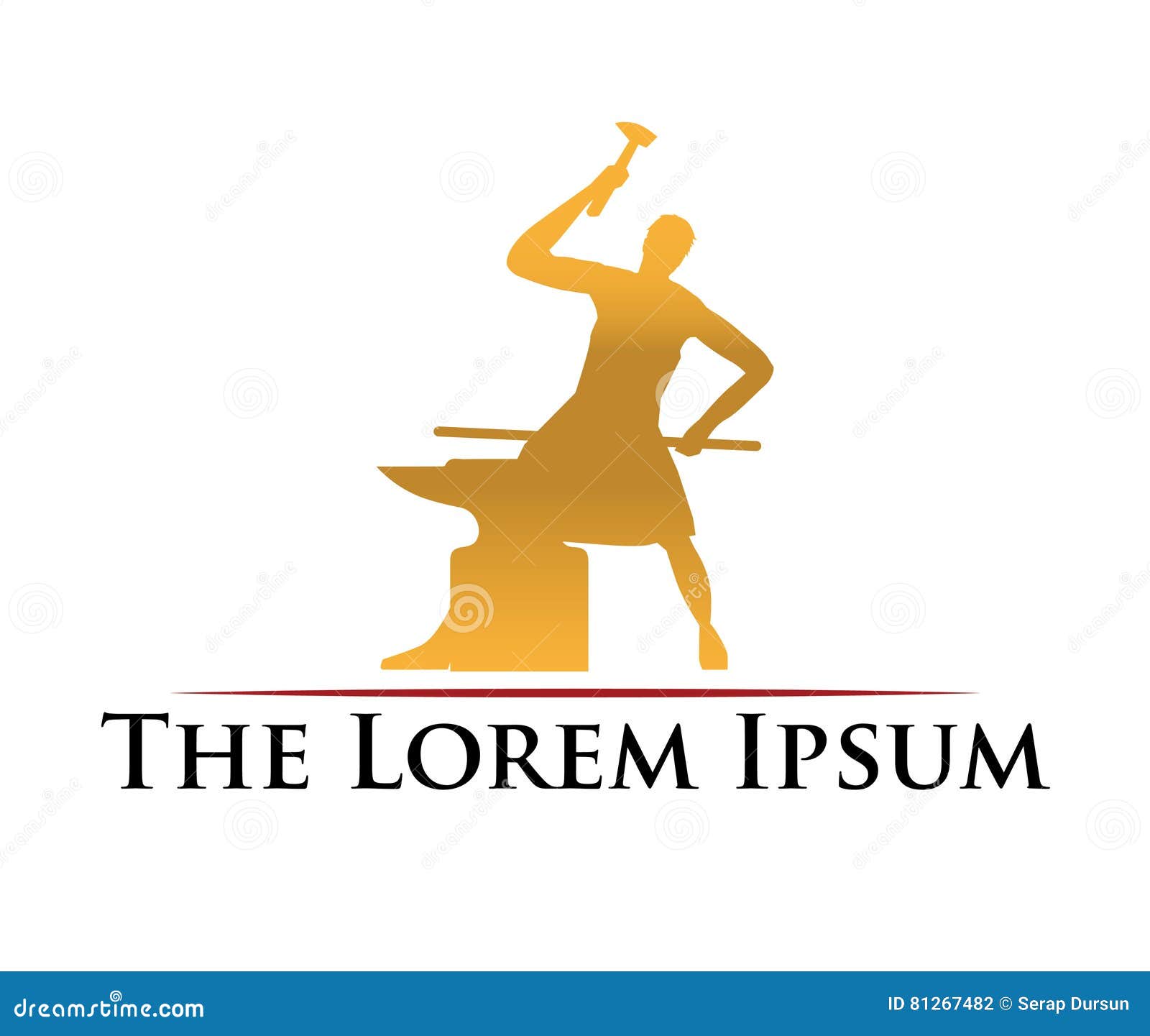 Forgeron Logo Design illustration stock. Illustration du logotype ...