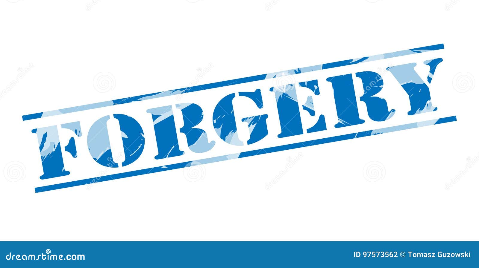 Forgery blue stamp stock illustration. Illustration of white - 97573562