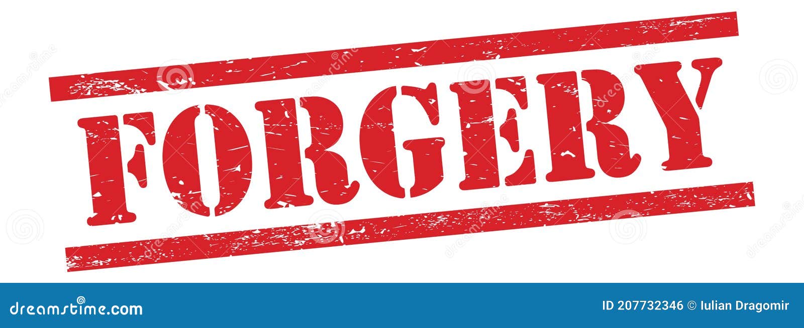 FORGERY Stamp On White Background Vector Illustration | CartoonDealer ...