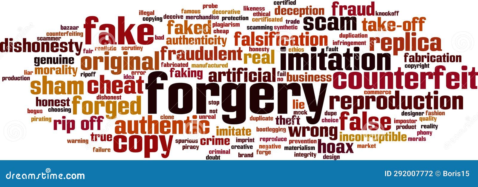 Forgery word cloud stock vector. Illustration of forgery - 292007772