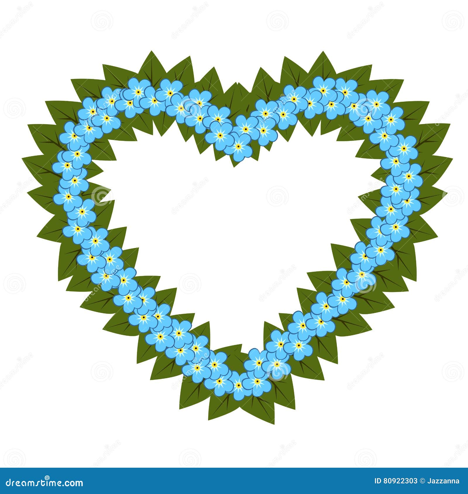 Forget Me Not Heart Stock Photography | CartoonDealer.com #8612876