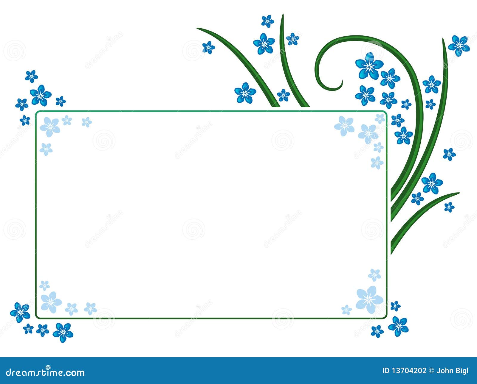 Forget-me-not frame stock vector. Illustration of spring - 13704202
