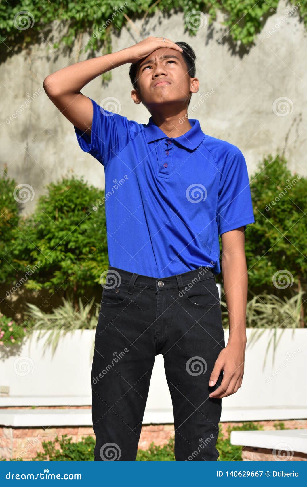 A Forgetful Asian Boy stock image. Image of forgot, males - 140629667