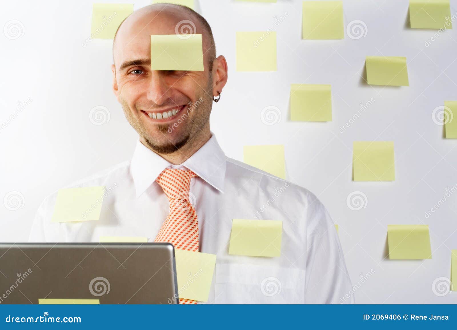 Forgetful Businessman stock photo. Image of employee, funny - 2069406