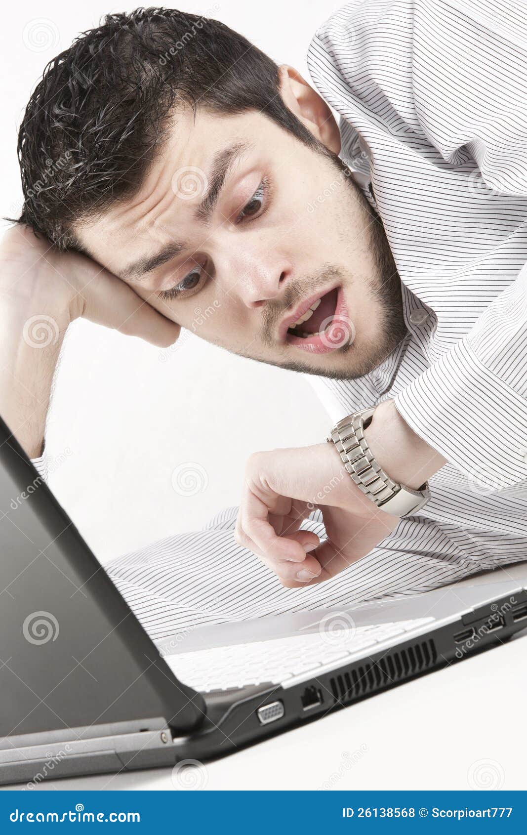 Forgetful businessman stock photo. Image of hair, modern - 26138568