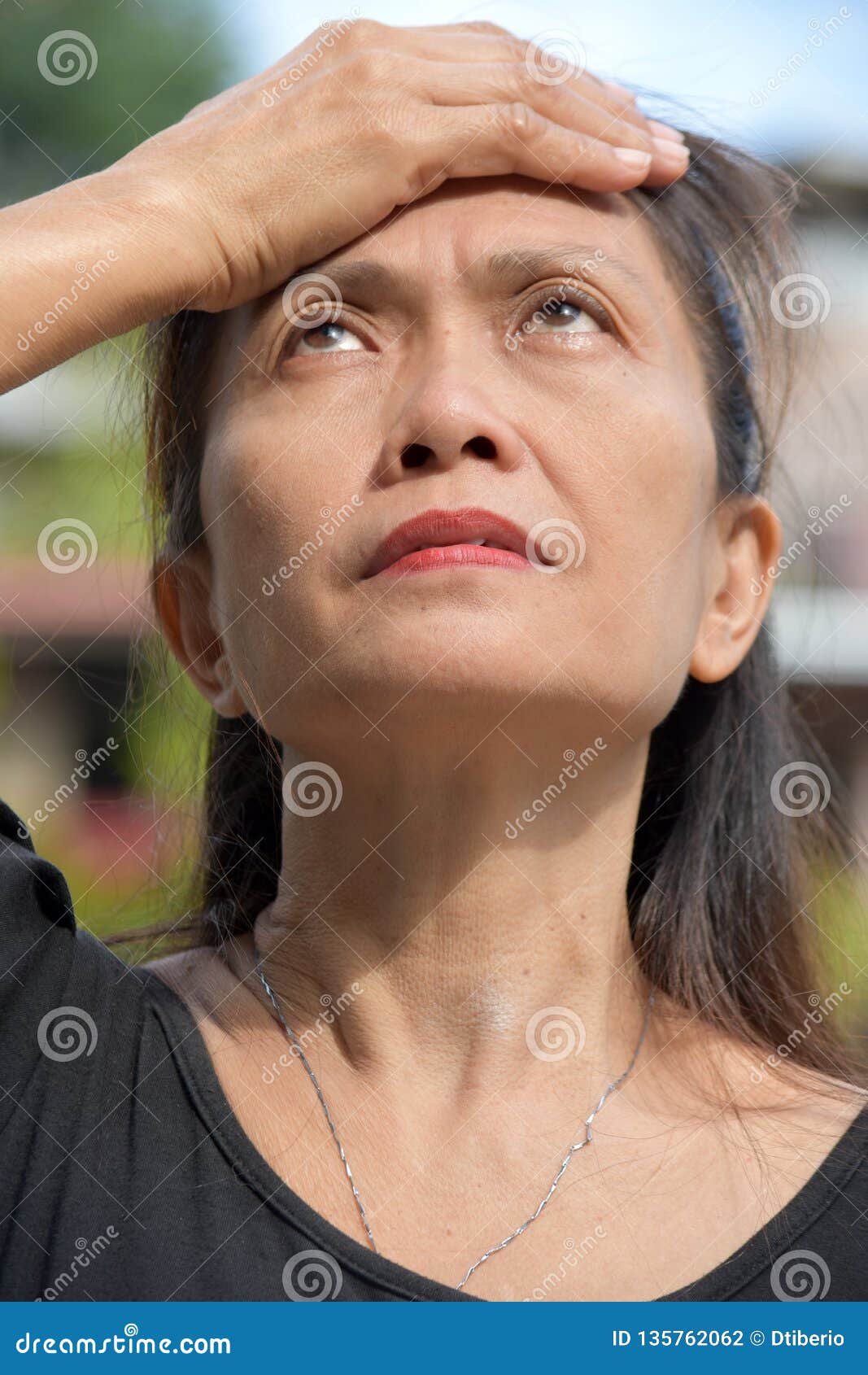 Forgetful Female Senior stock photo. Image of forgot - 135762062