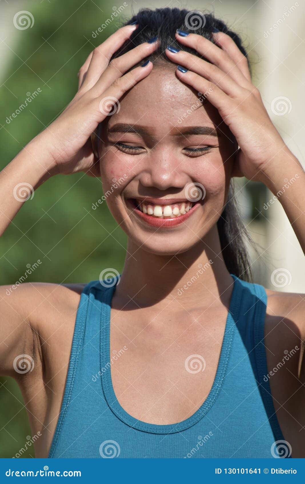 Forgetful Female Woman stock image. Image of memory - 130101641