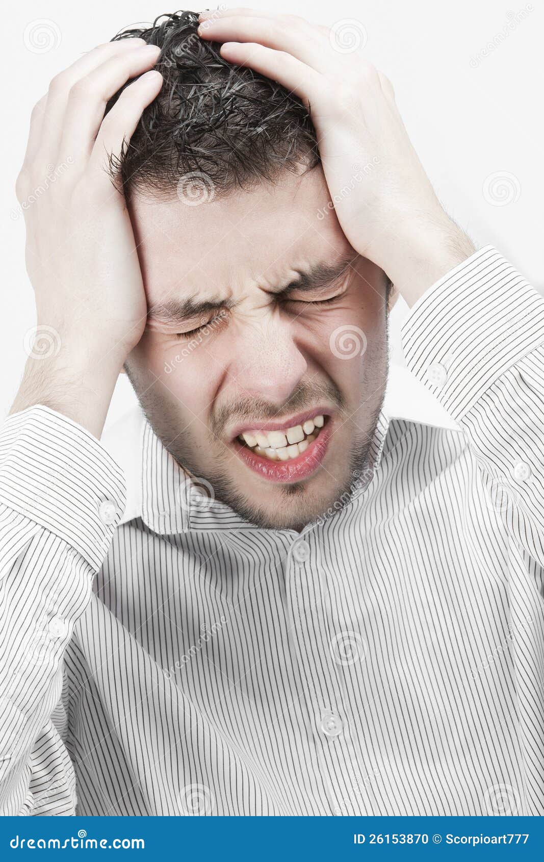 Forgetful office worker stock photo. Image of work, businessman - 26153870