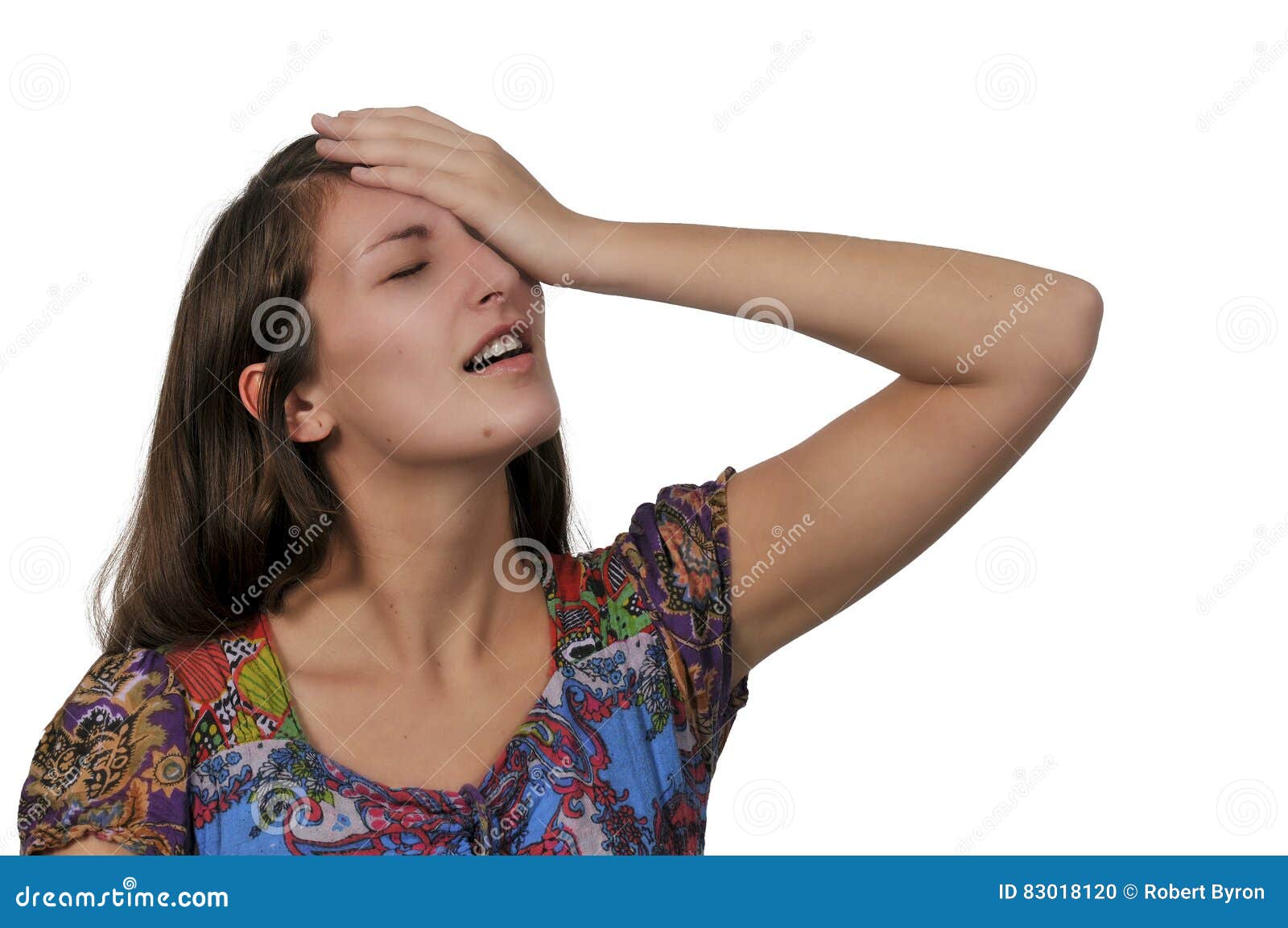 Forgetful woman stock photo. Image of emotional, expression - 83018120