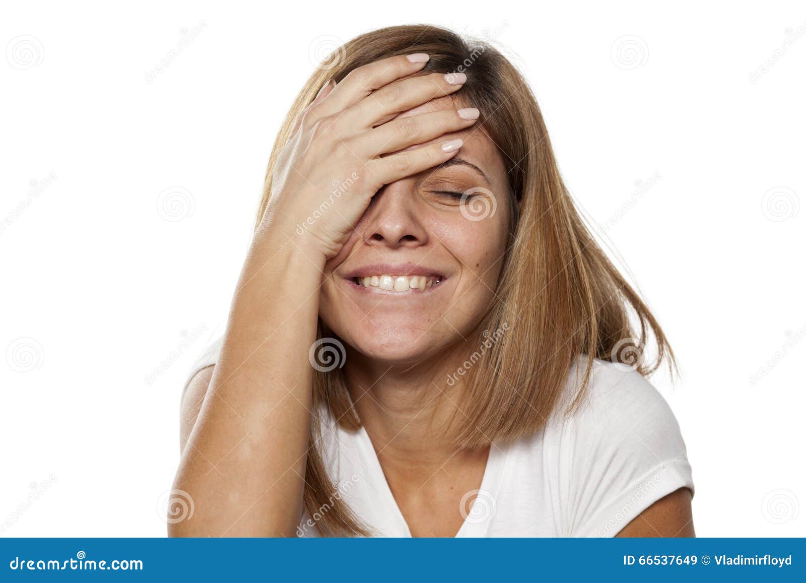 Forgetful woman stock image. Image of smiling, beauty - 66537649