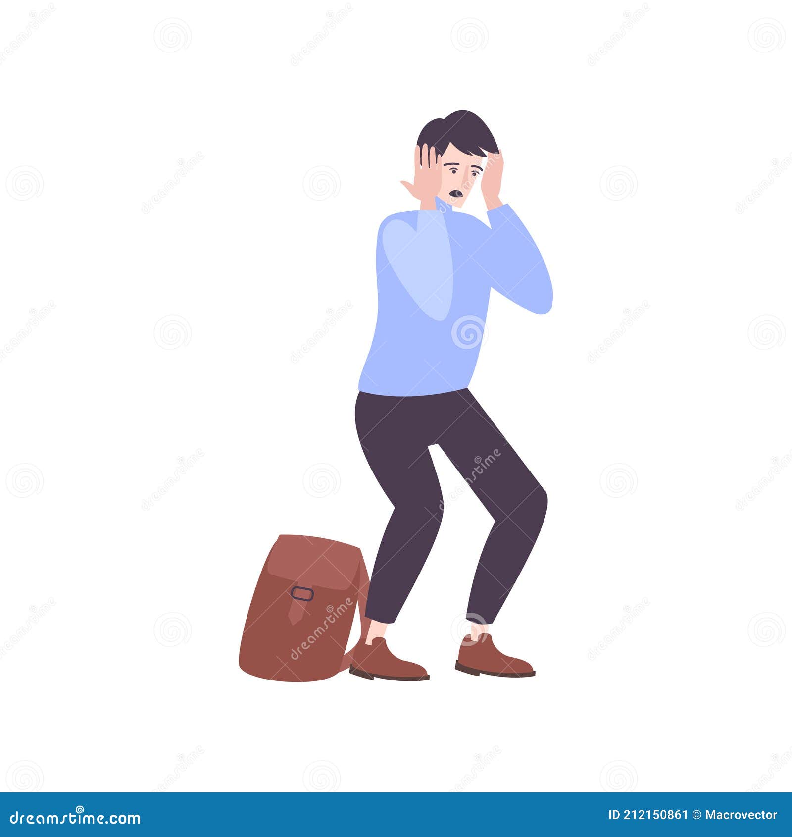 Forgetting Mental Problem Composition Stock Vector - Illustration of ...