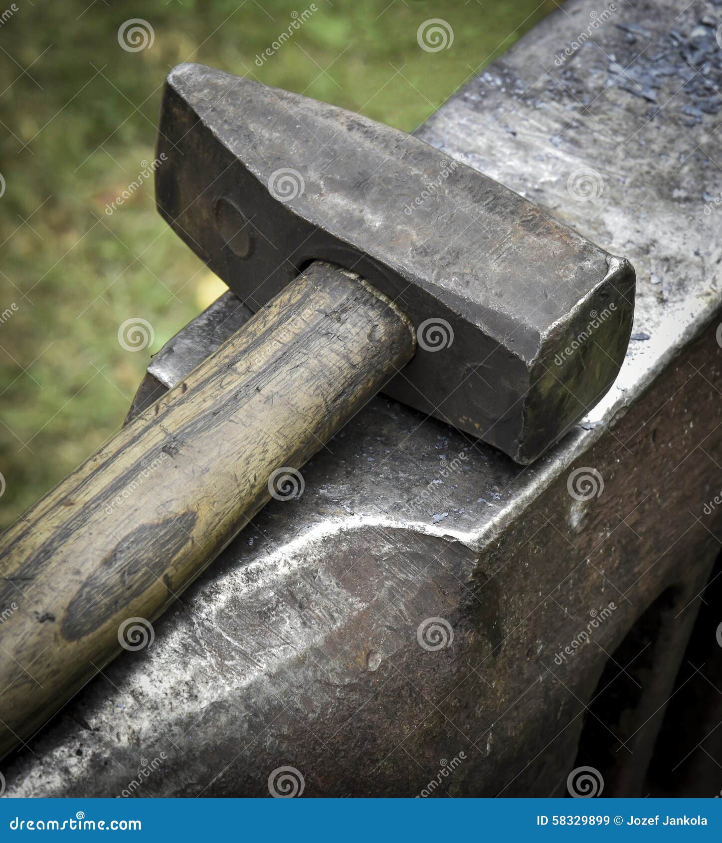 Forging Hammer on the Anvil Stock Image - Image of blacksmith, rusty ...