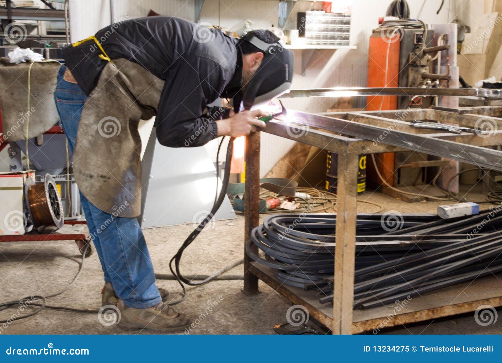 Forging iron stock image. Image of hazard, factory, spark - 13234275