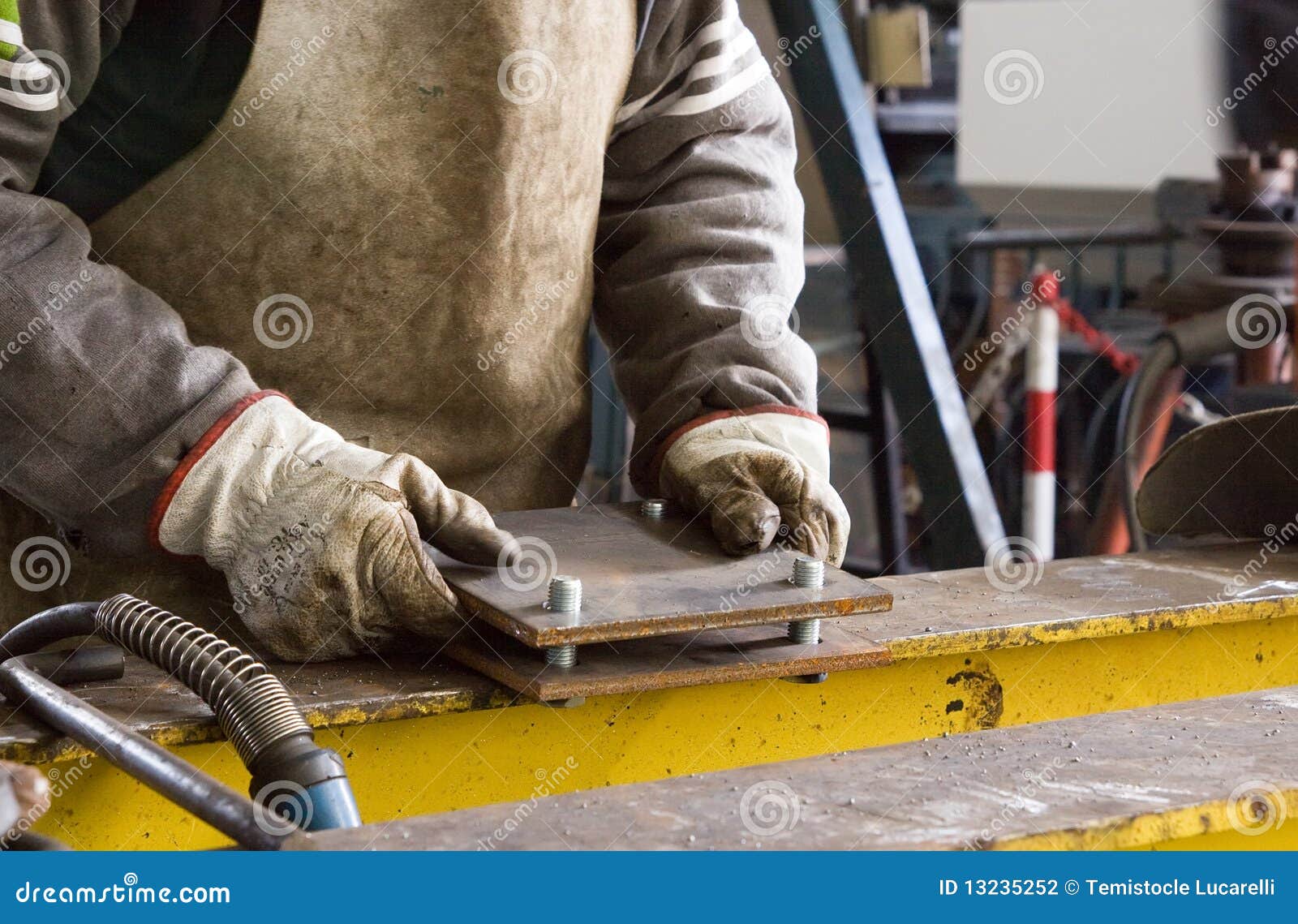 Forging iron stock photo. Image of equipment, labor, mask - 13235252