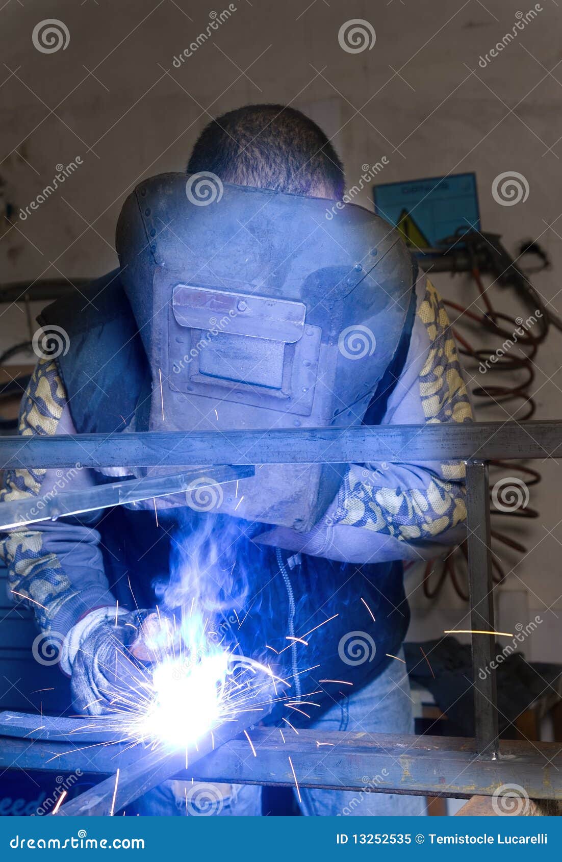 Forging iron stock image. Image of worker, spark, torch - 13252535