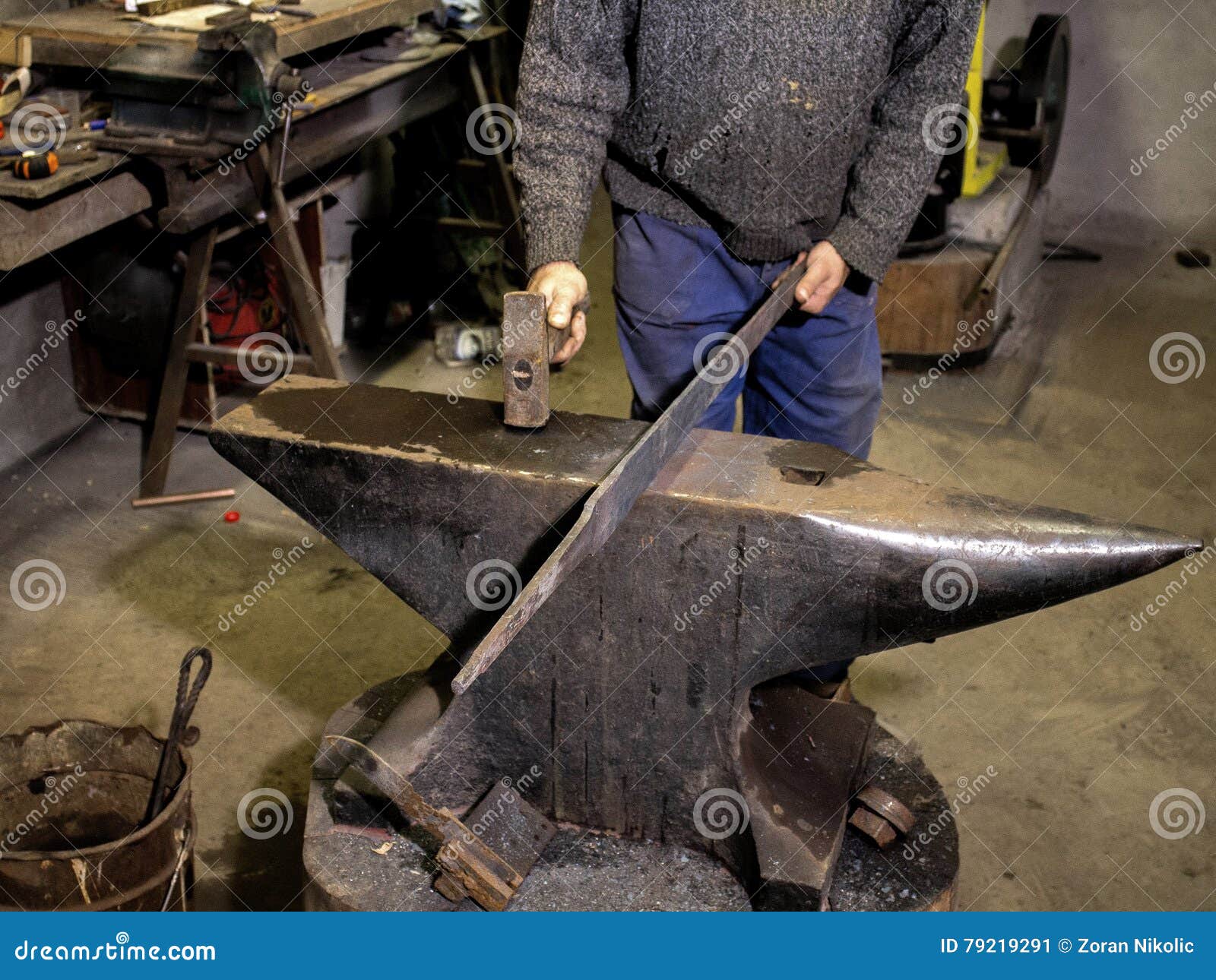 Forging iron stock image. Image of work, metalwork, forging - 79219291
