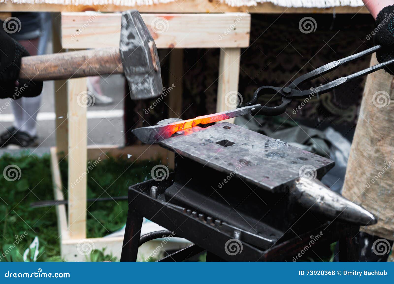 Forging of Metal Products on the Anvil Stock Photo - Image of industry ...