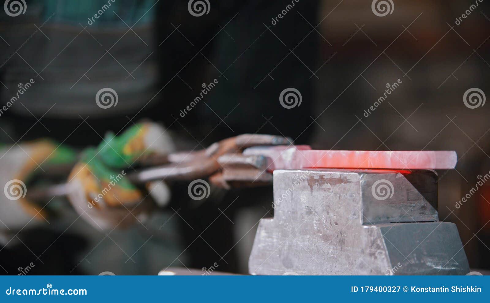 Forging an Object Out of Hot Longer Piece of Metal Using a Pressure ...