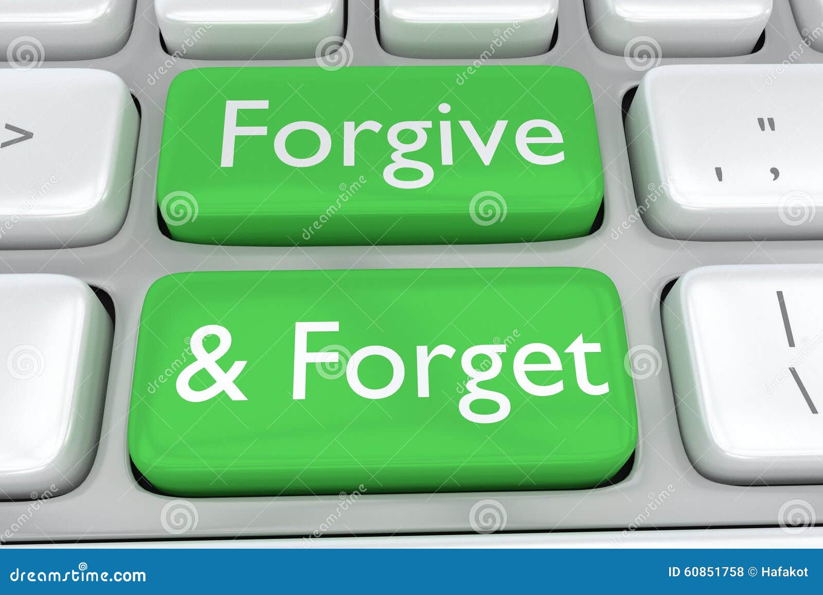 Forgive and Forget concept stock illustration. Illustration of button ...