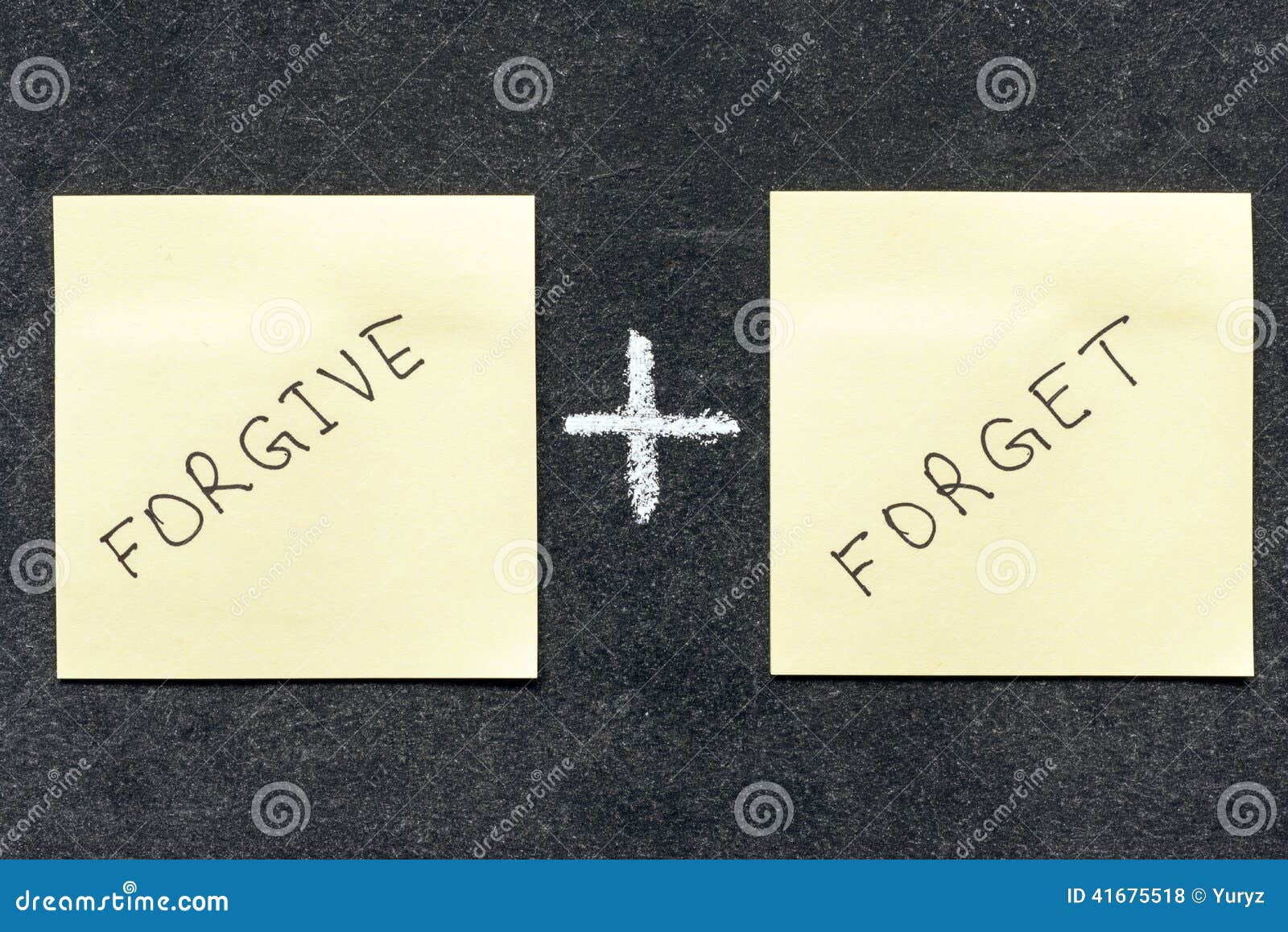 Forgive and forget stock photo. Image of handwritten - 41675518