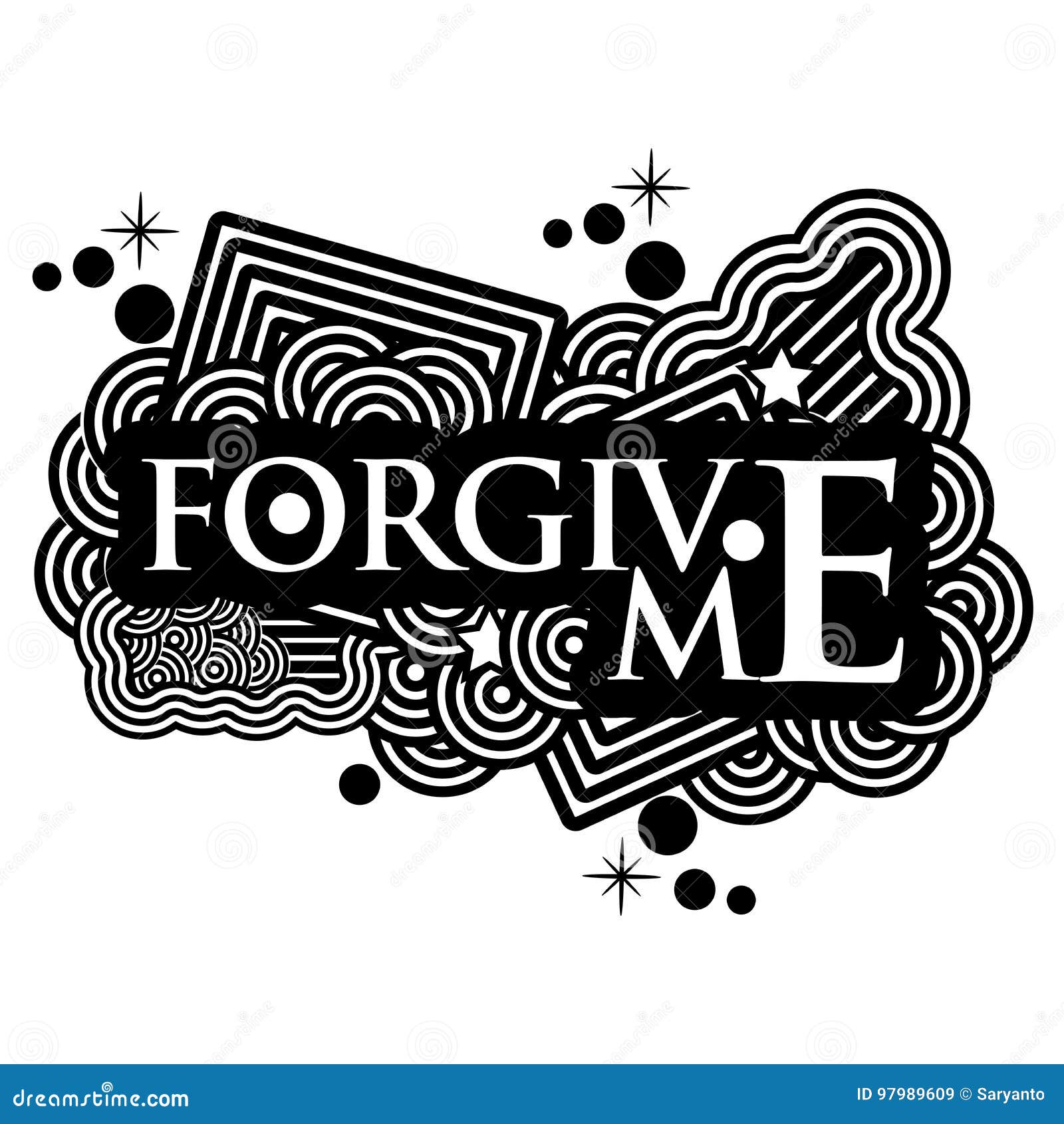 Forgive Me Doodles. Vector Illustrator Stock Vector - Illustration of ...
