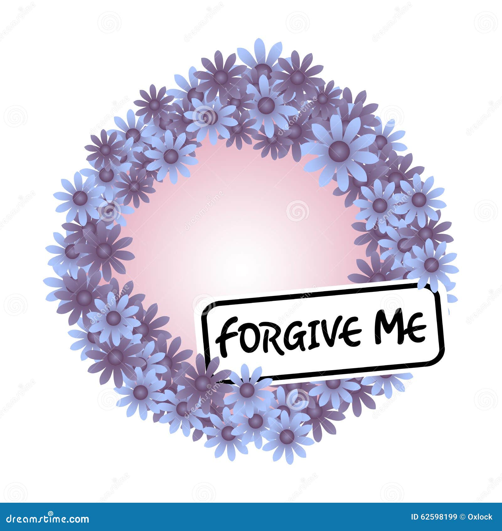 Forgive me stock vector. Illustration of blue, purple - 62598199