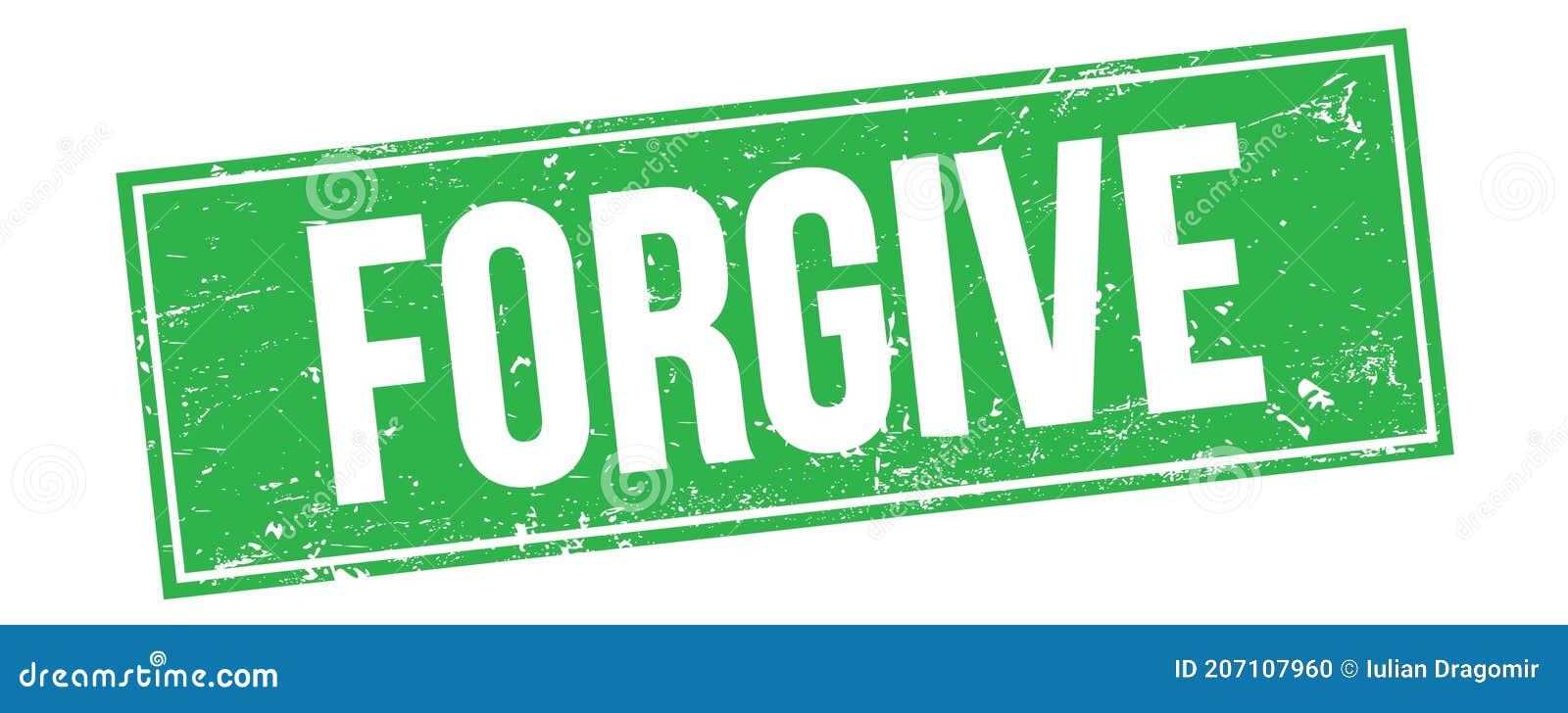 FORGIVE Text on Green Grungy Rectangle Stamp Stock Illustration ...