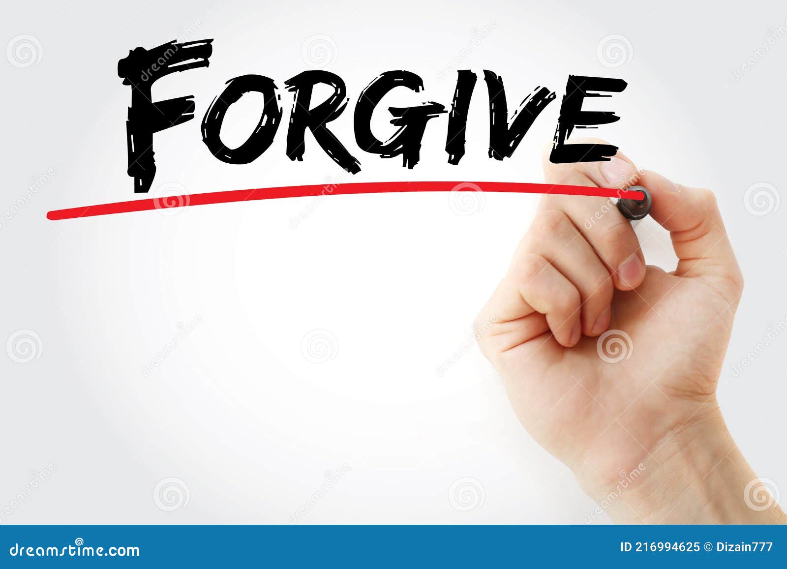 Forgive Text with Marker, Business Concept Stock Image - Image of ...