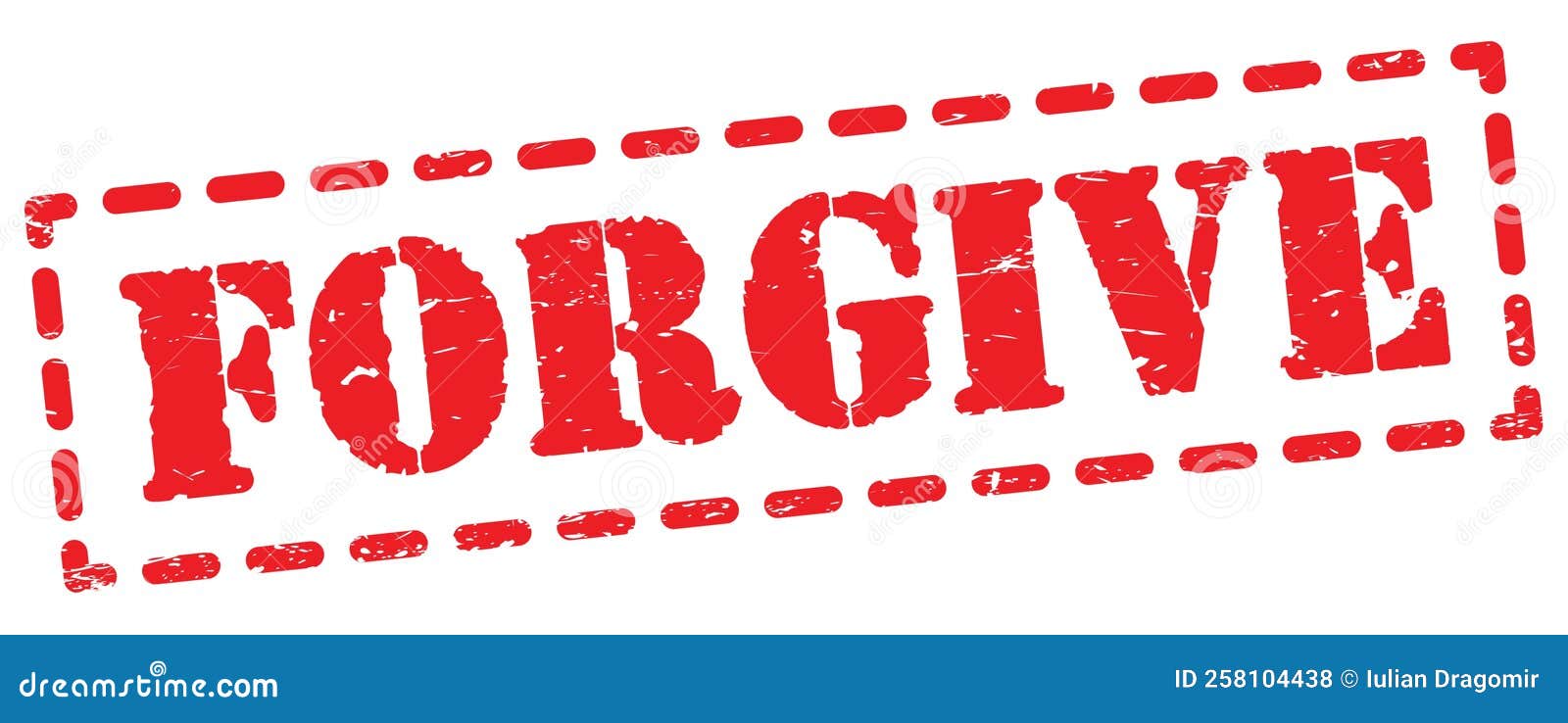 FORGIVE Text Written on Red Stamp Sign Stock Illustration ...