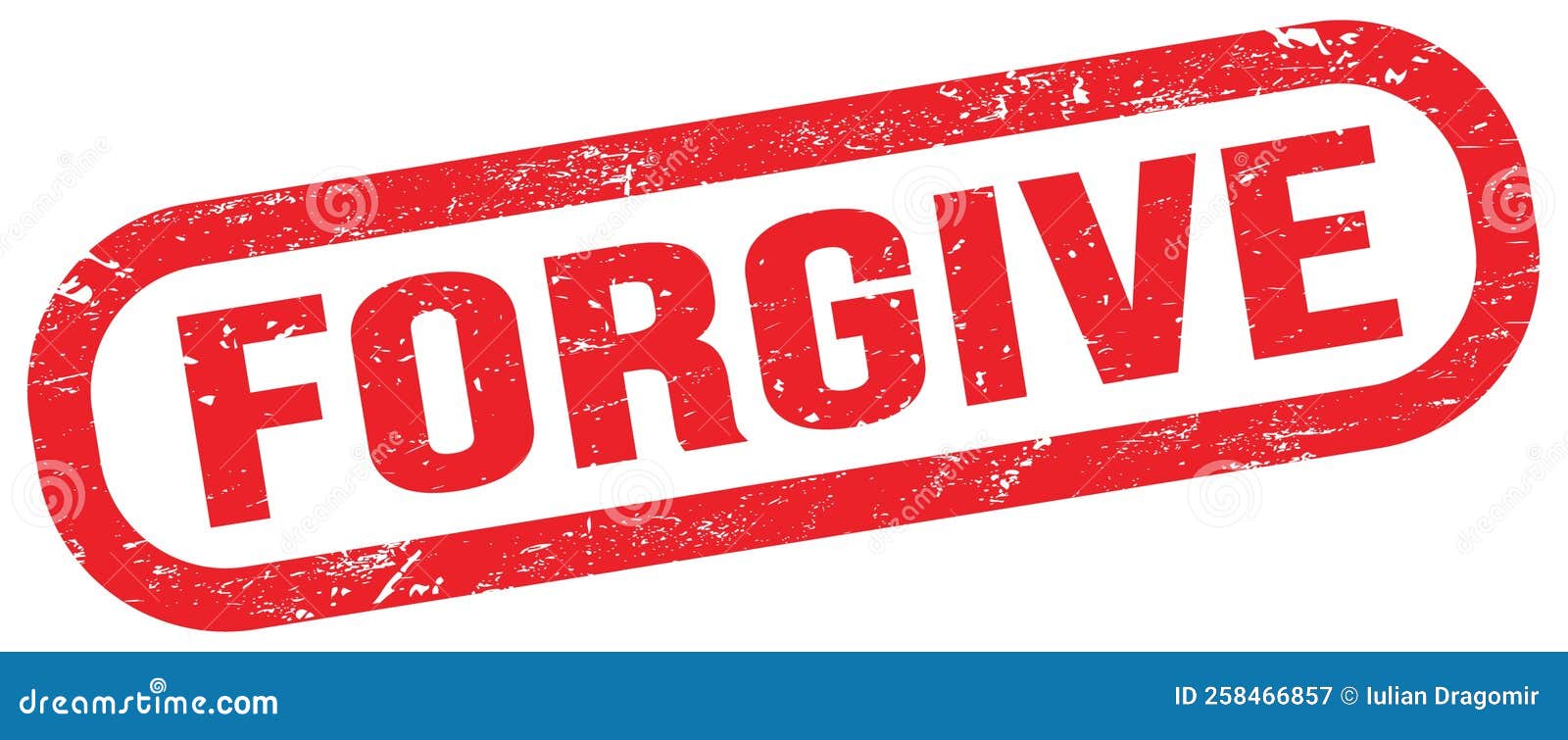 FORGIVE, Text Written on Red Stamp Sign Stock Illustration ...
