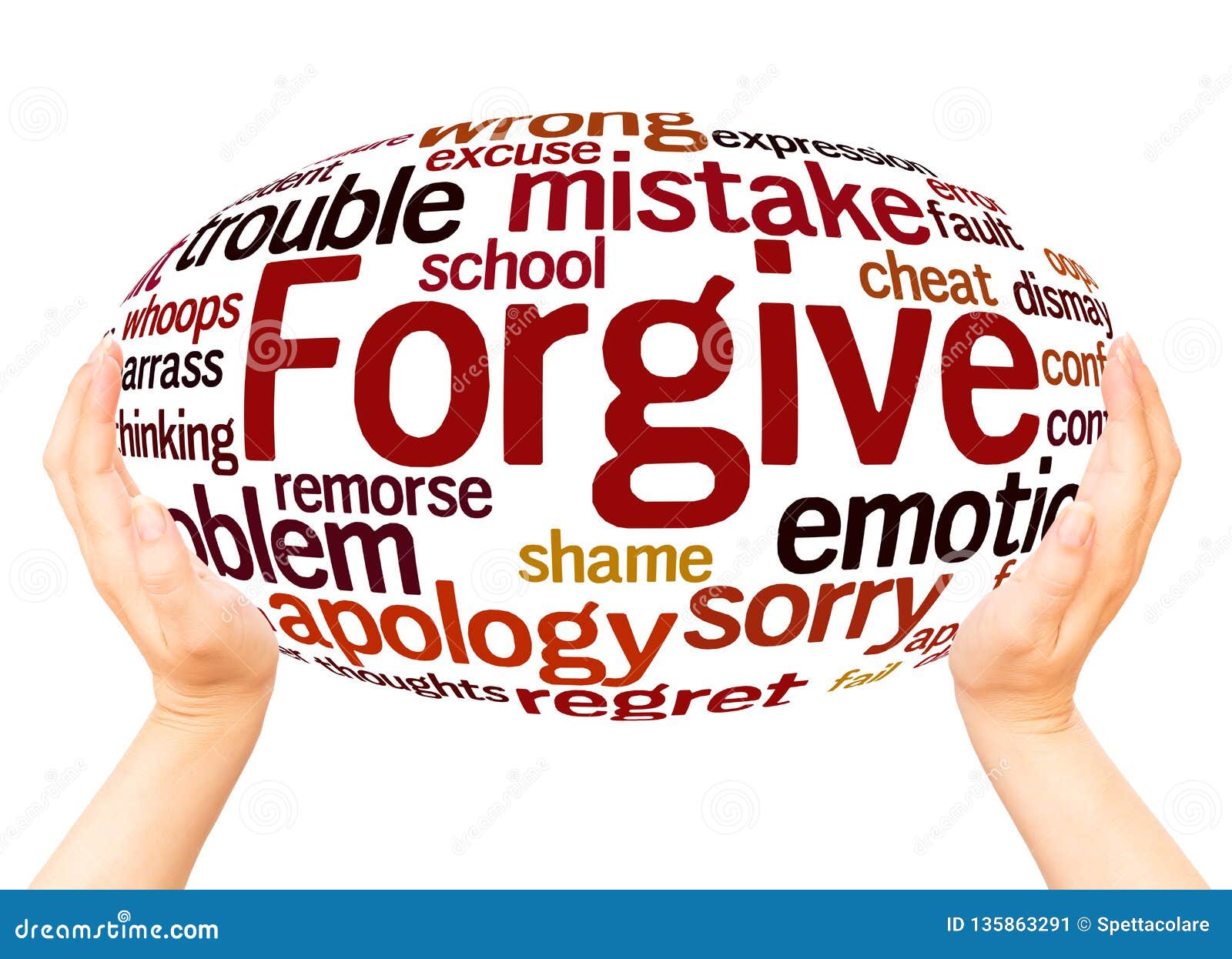 Forgive Concept Word Art Illustration Cartoon Vector | CartoonDealer ...