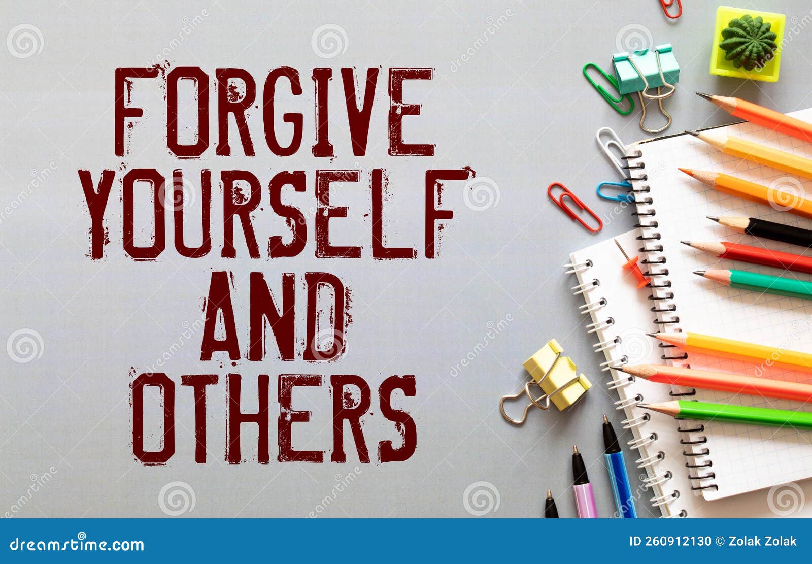 Forgive Yourself and Others. Text with Advice Stock Photo - Image of ...