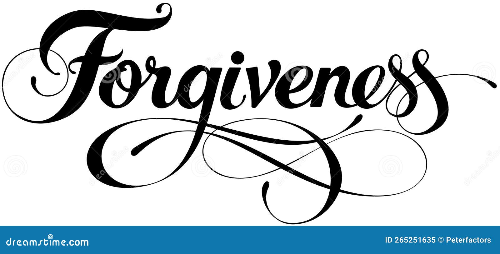 Forgiveness - Custom Calligraphy Text Stock Vector - Illustration of ...