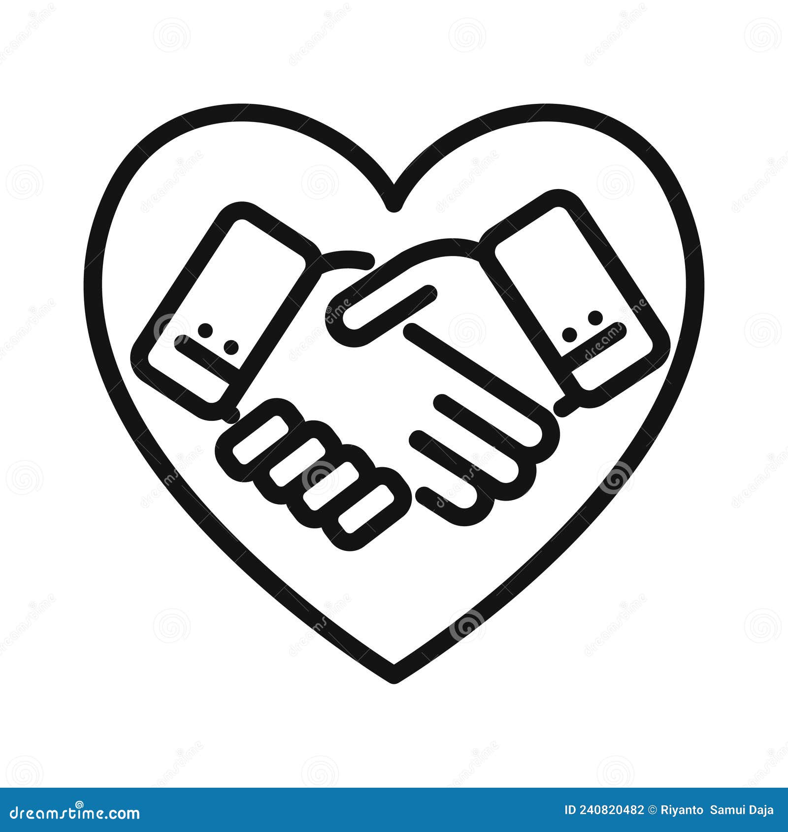 Forgiving Black and White Icon Illustration Stock Vector - Illustration ...