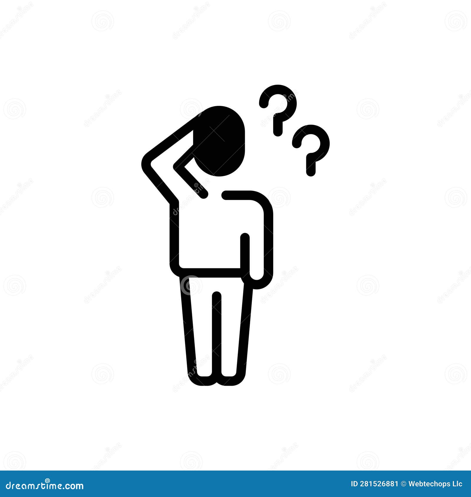 Black Solid Icon for Forgot, Delude and Mind Stock Vector ...