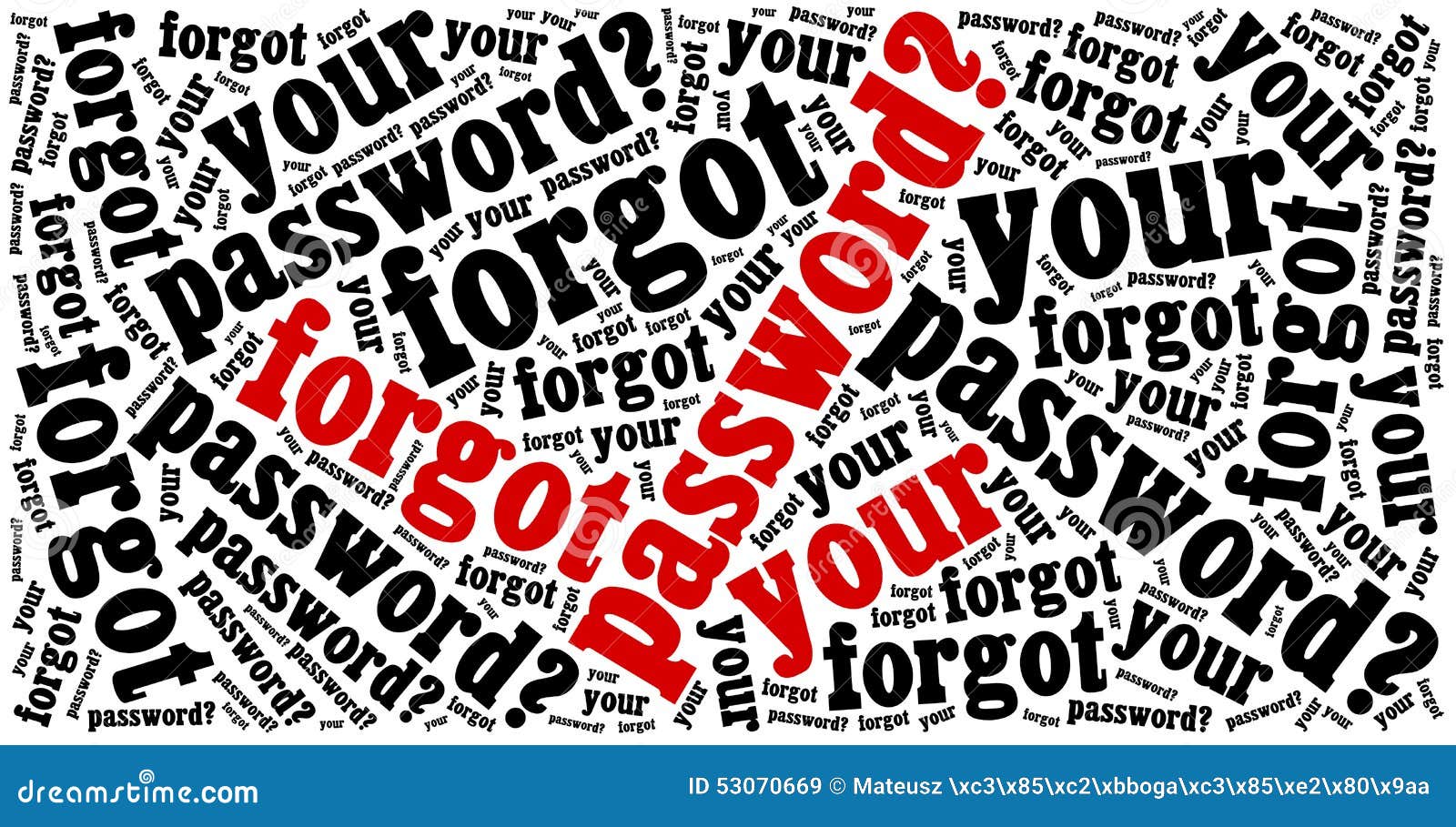 Forgot Password? Phrase Related To Internet Website. Stock Illustration ...