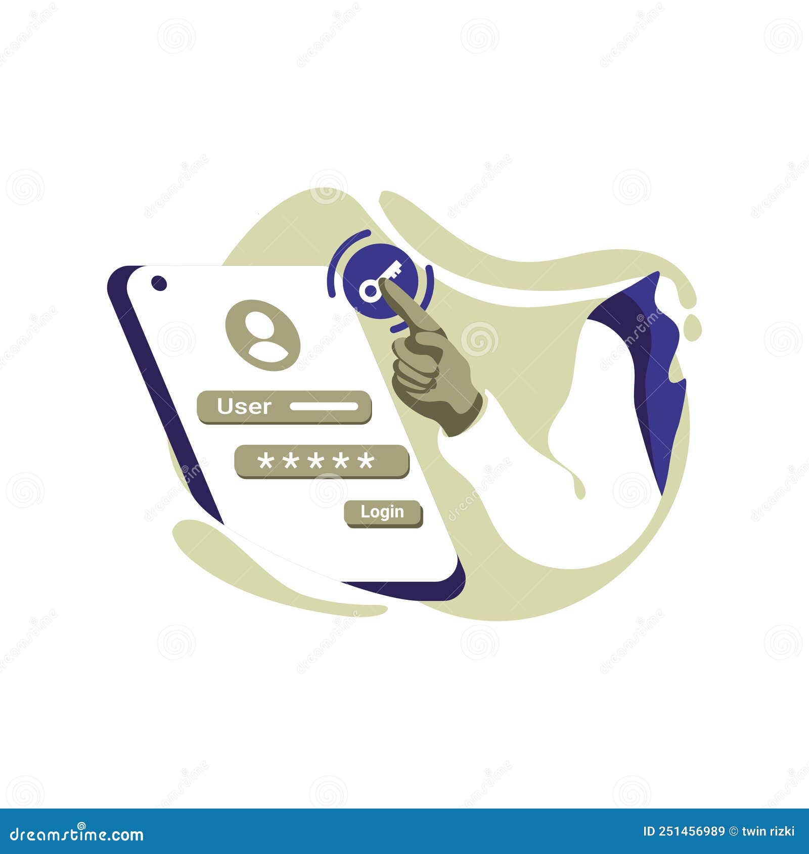 Forgot Password Screen Icon Illustration Vector for Website Mobile App ...