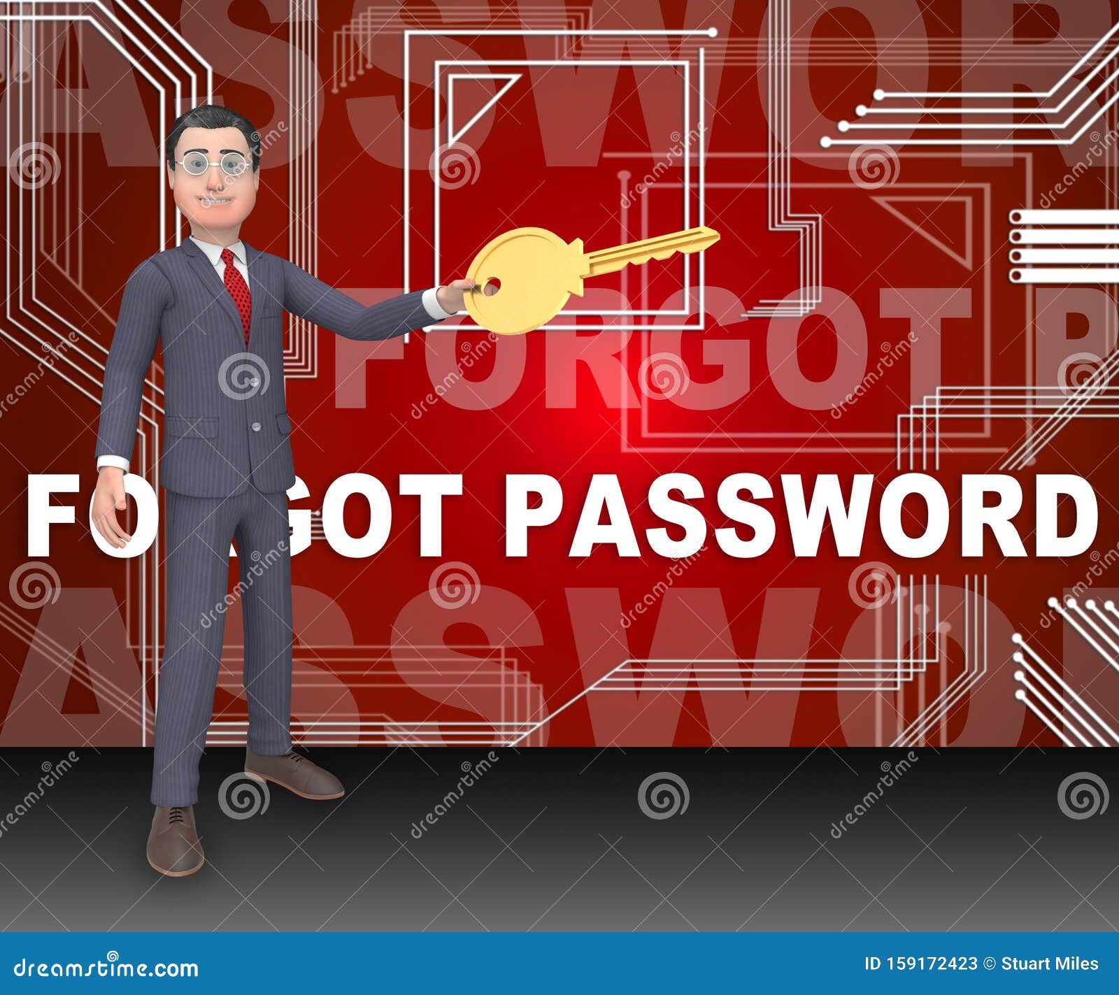 Forgot Password Sign Shows Login Authentication Invalid - 3d ...