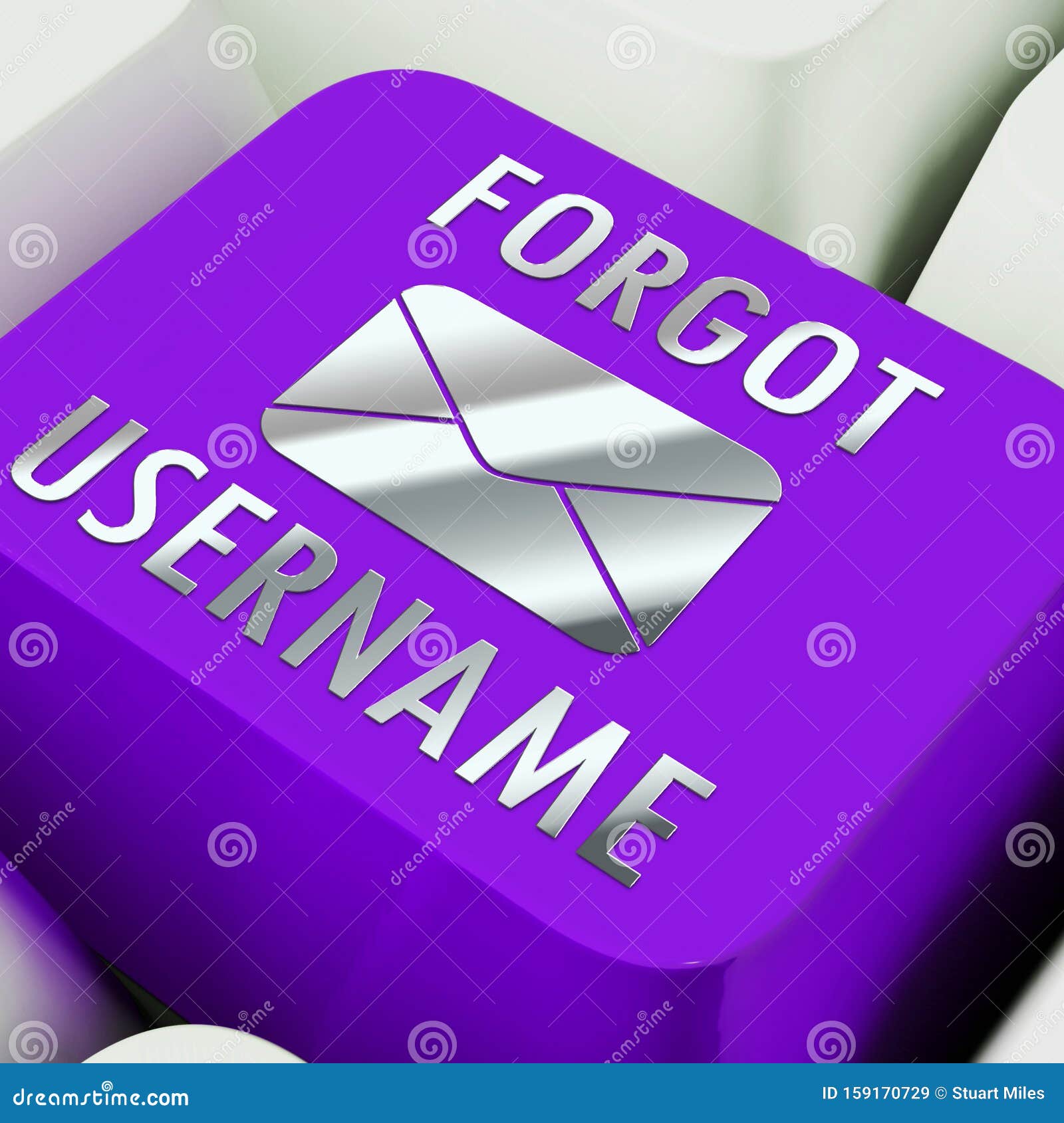 Forgot Username Key Means Wrong Userid Entered - 3d Illustration Stock ...