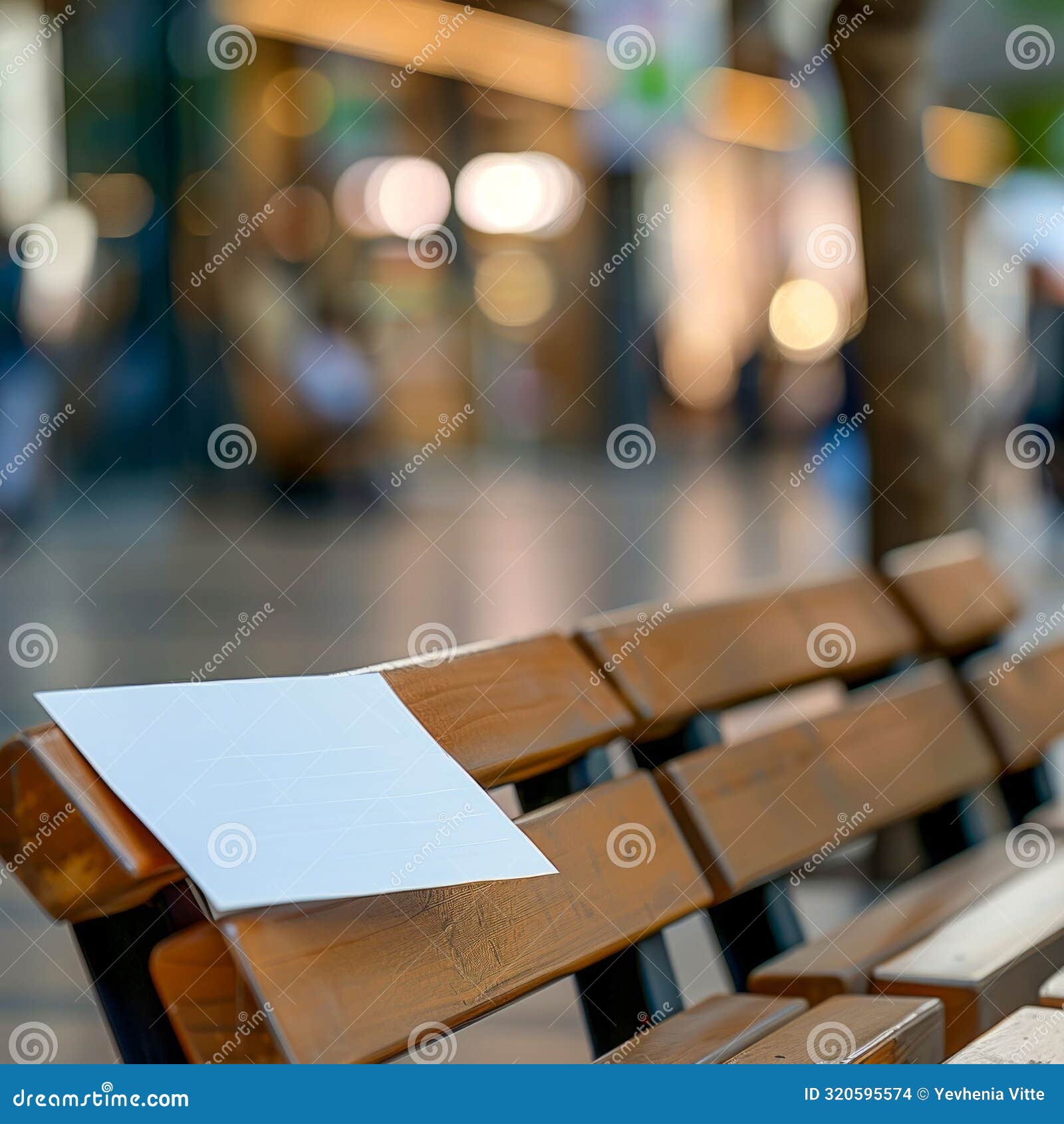 Forgotten Note Left on a Busy Cafe Table. Generative Ai Stock ...