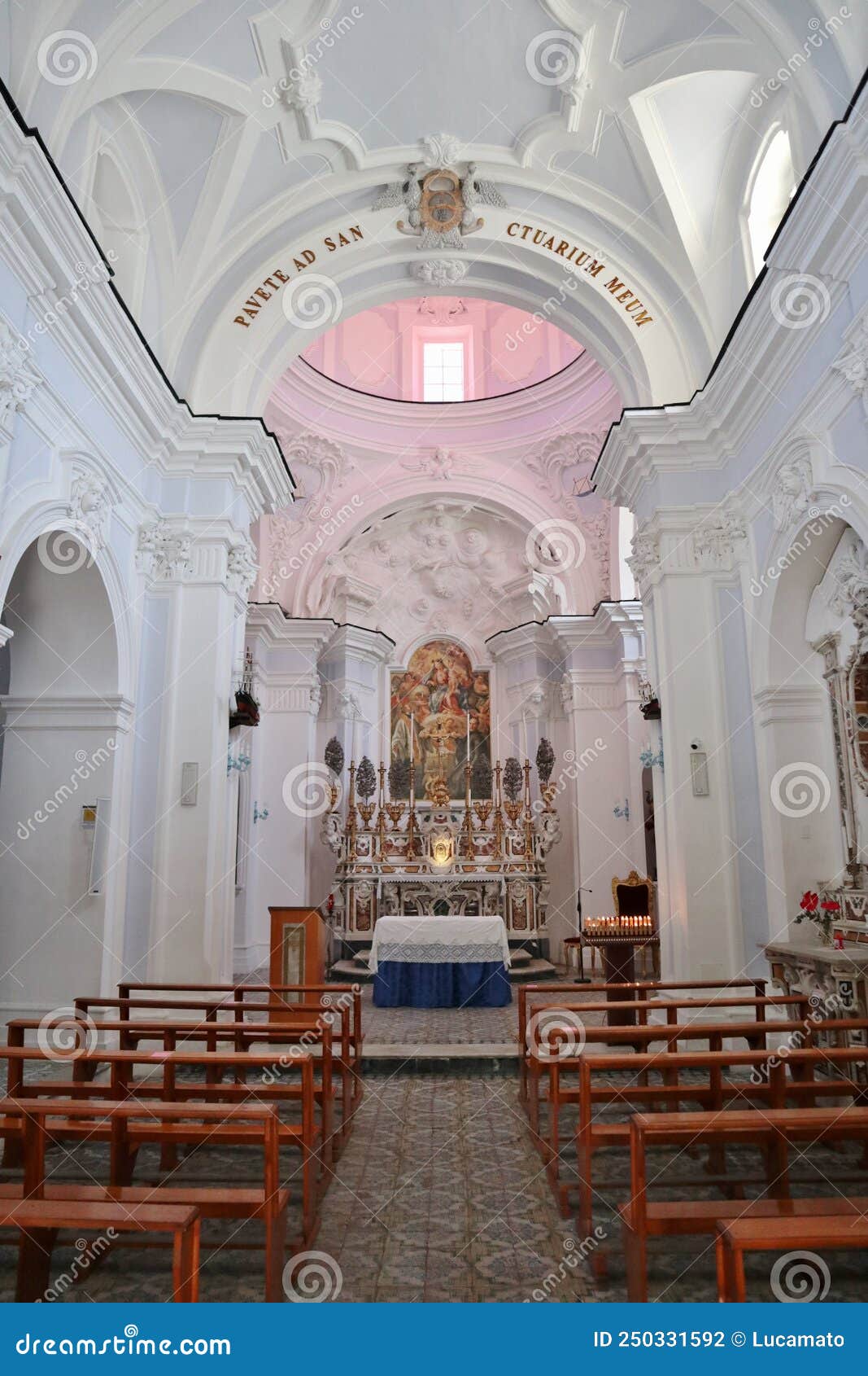 Forio - Navata Della Chiesa Di San Gaetano Editorial Photography ...