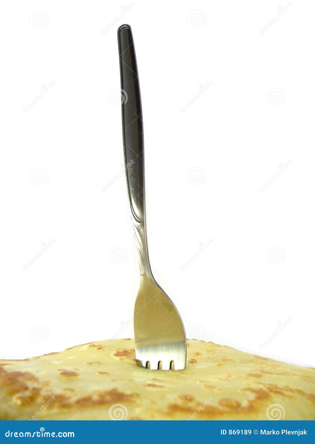 Fork stock image. Image of food, stabed, pancakes, fotk - 869189