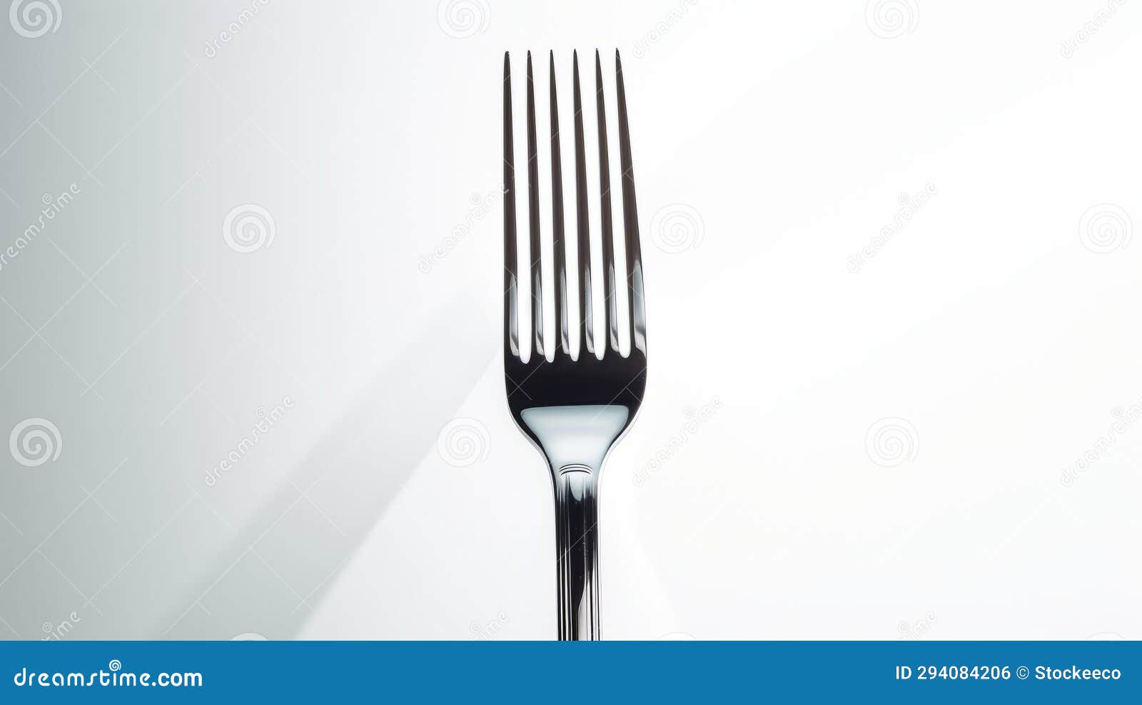 Glitchcore Fork: Close-up Image with High Contrast and White Background ...