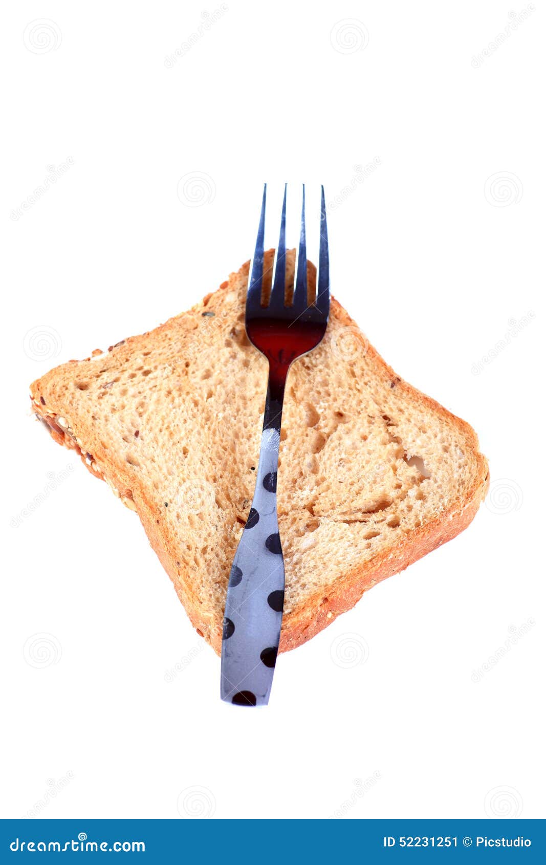 Fork and bread stock image. Image of shot, white, tasty - 52231251