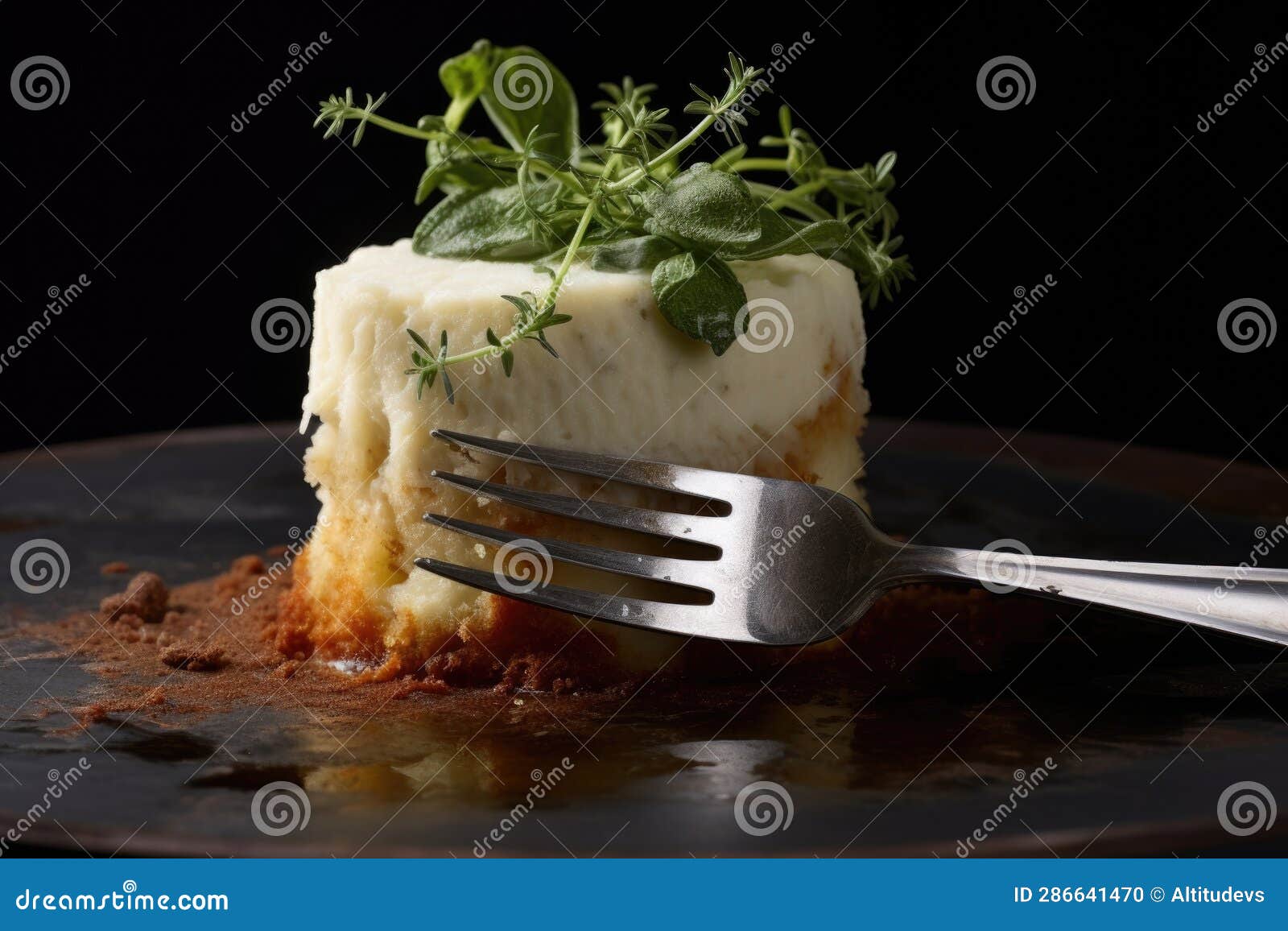 Fork Creating Texture on Mashed Potato Layer Stock Photo - Image of ...