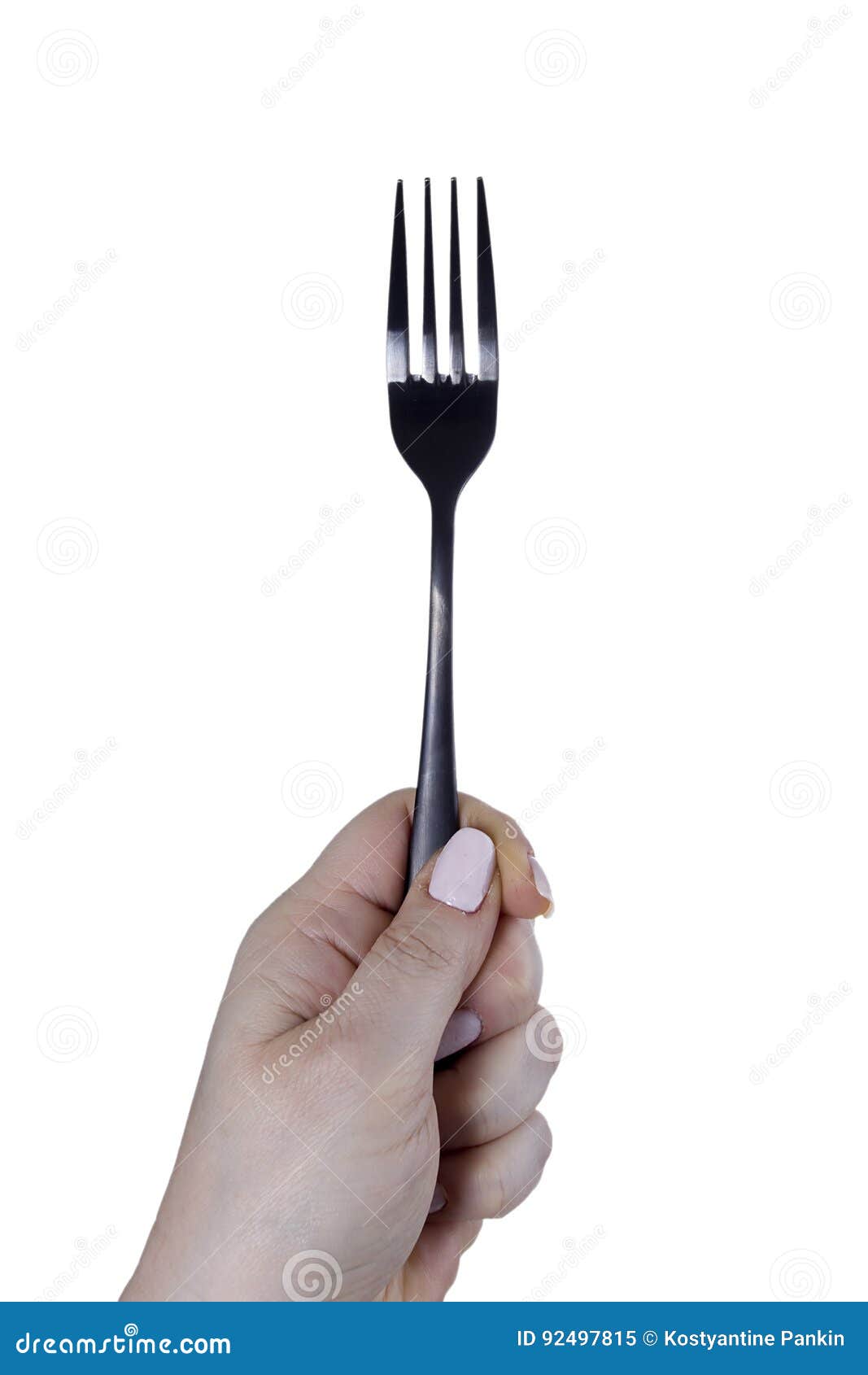 Fork in hand stock image. Image of right, dining, setting - 92497815