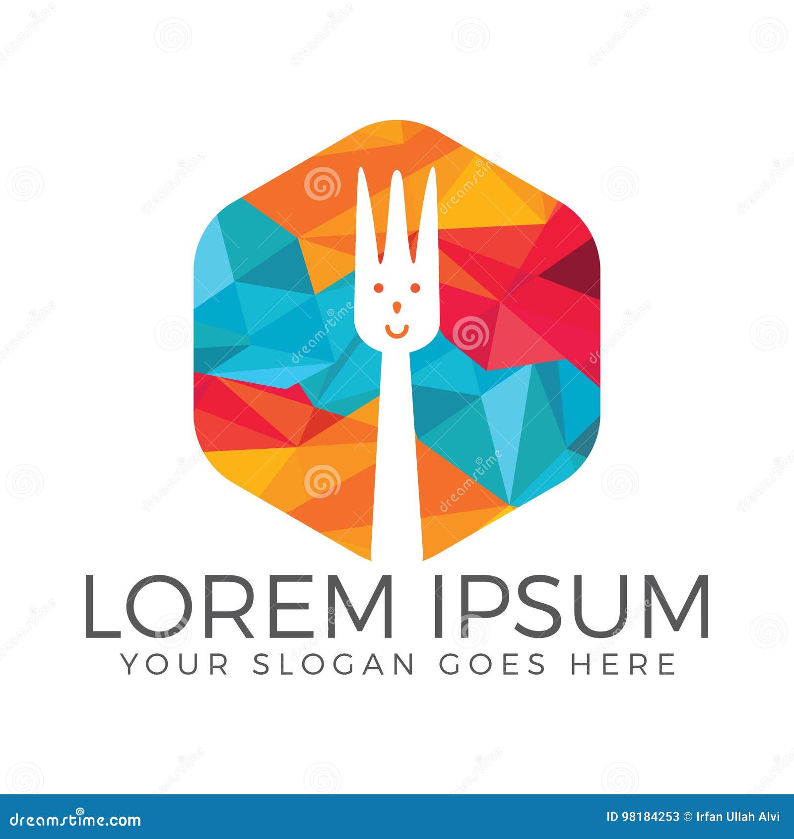 Fork Icon Food Logo Design. Stock Vector - Illustration of fork, modern ...