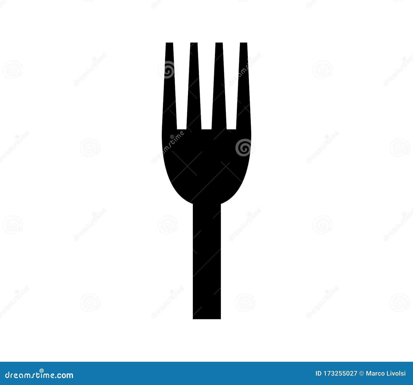 Fork Icon Illustrated in Vector on White Background Stock Illustration ...