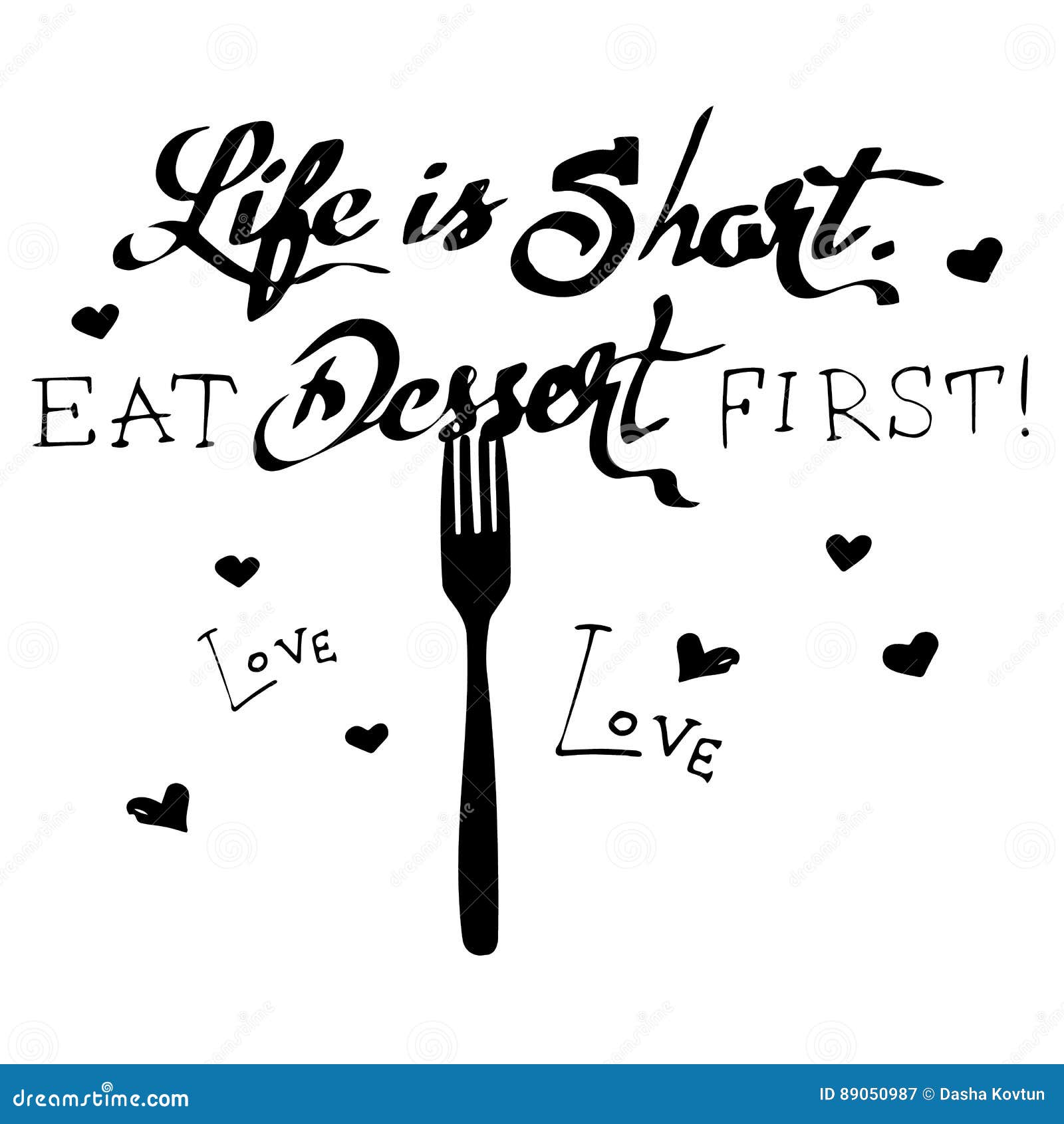 Fork Icon Vector Kitchen Restaurant Meal Inscription Dessert ...